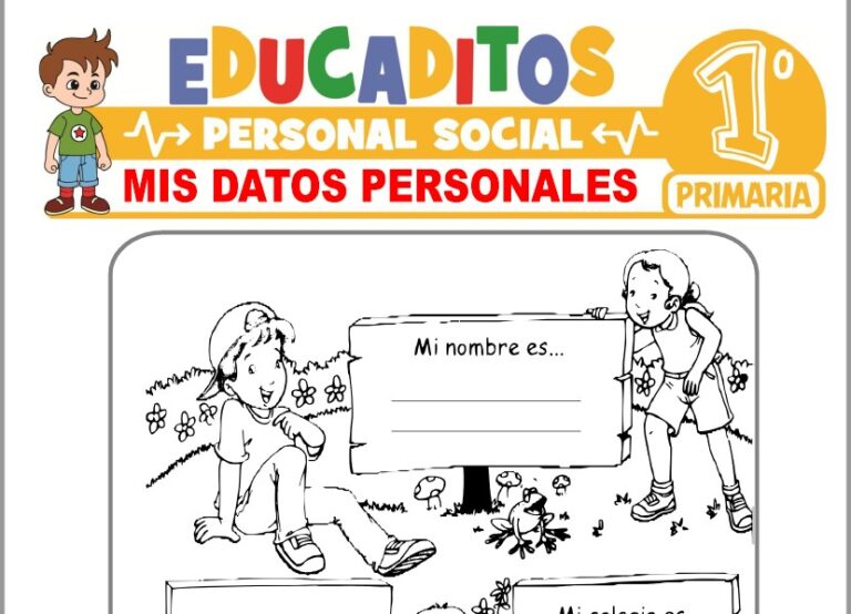 Mis Datos Personales para Primero de Primaria » Educaditos.com